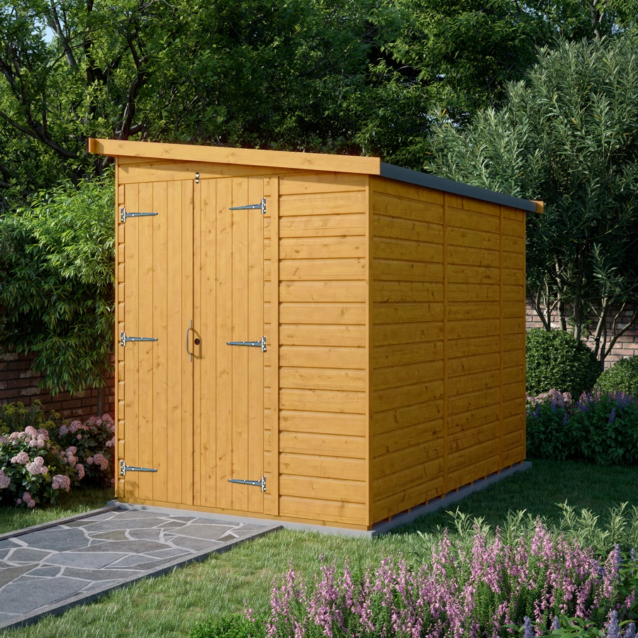 10x6 Lean-to-Pent Shed - Double Door, Windowless by RGB