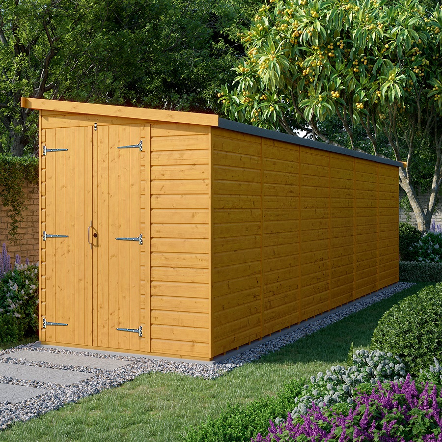 24x6 Lean-to-Pent Shed - Double Door, Windowless by RGB