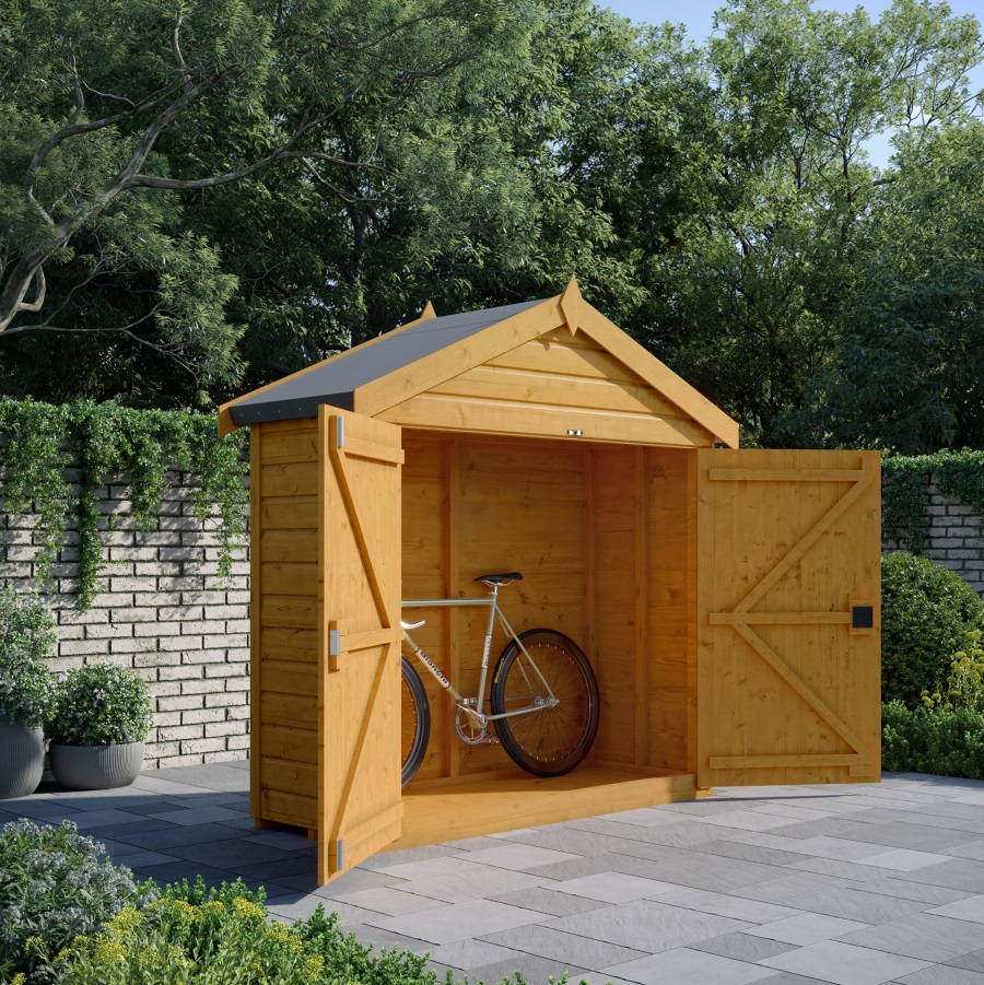 2x6 Apex Bike Store Shed - Double Doors For Easy Access by RGB