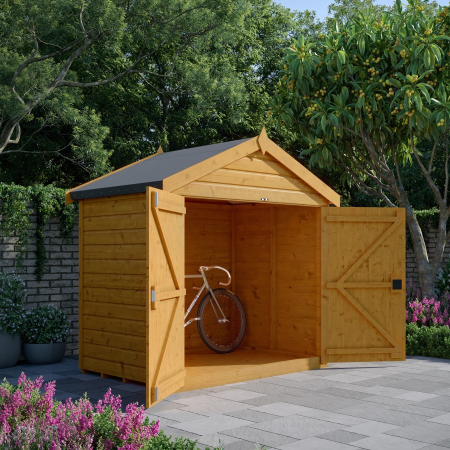 4x6 Apex Bike Store Shed - Double Doors For Easy Access by RGB