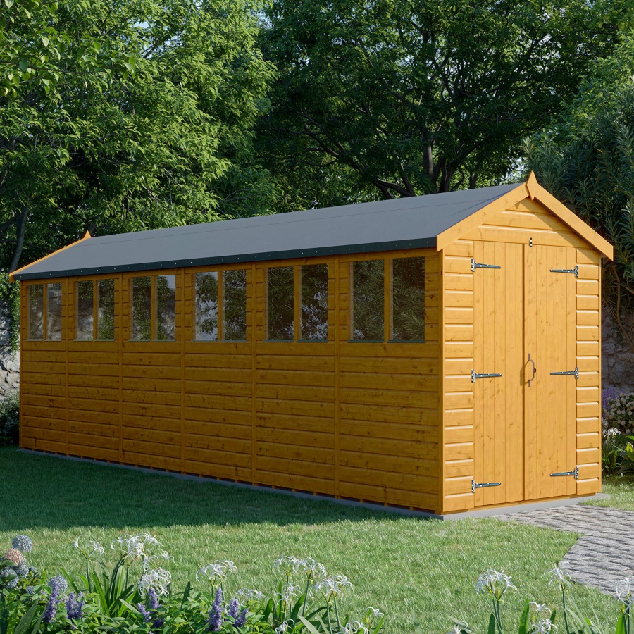 26x6 Apex Shed - Double Door, Windowed by RGB