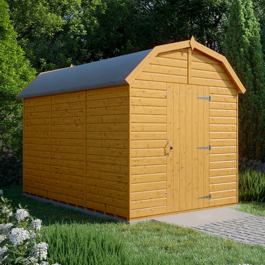 12x8 Barn Garden Shed - Single Door, Windowless by RGB