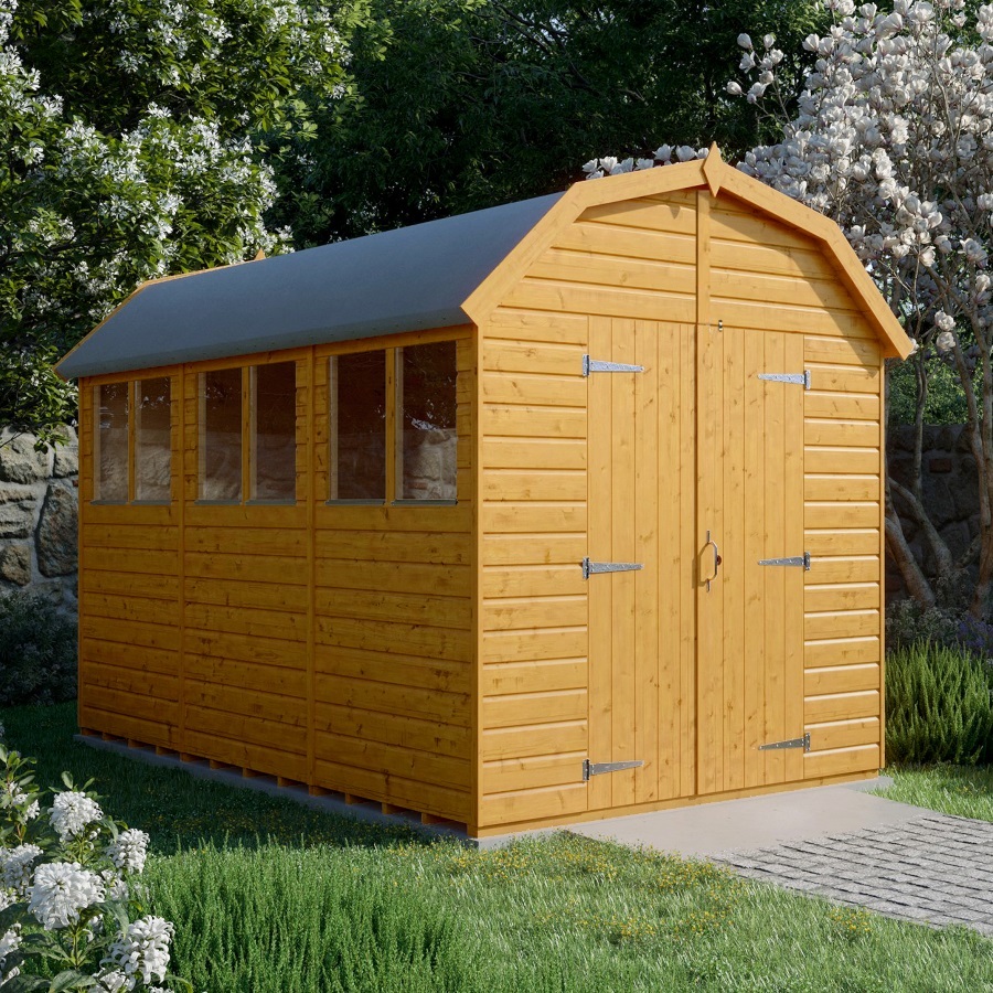 12x8 Barn Shed - Double Door, Windowed by RGB