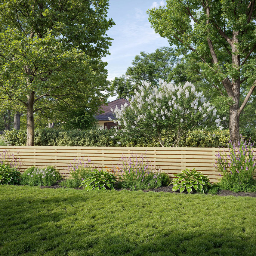 6x2 Double Slatted Screen or Fence Panel | 1.8m x 0.6m Timber Fencing